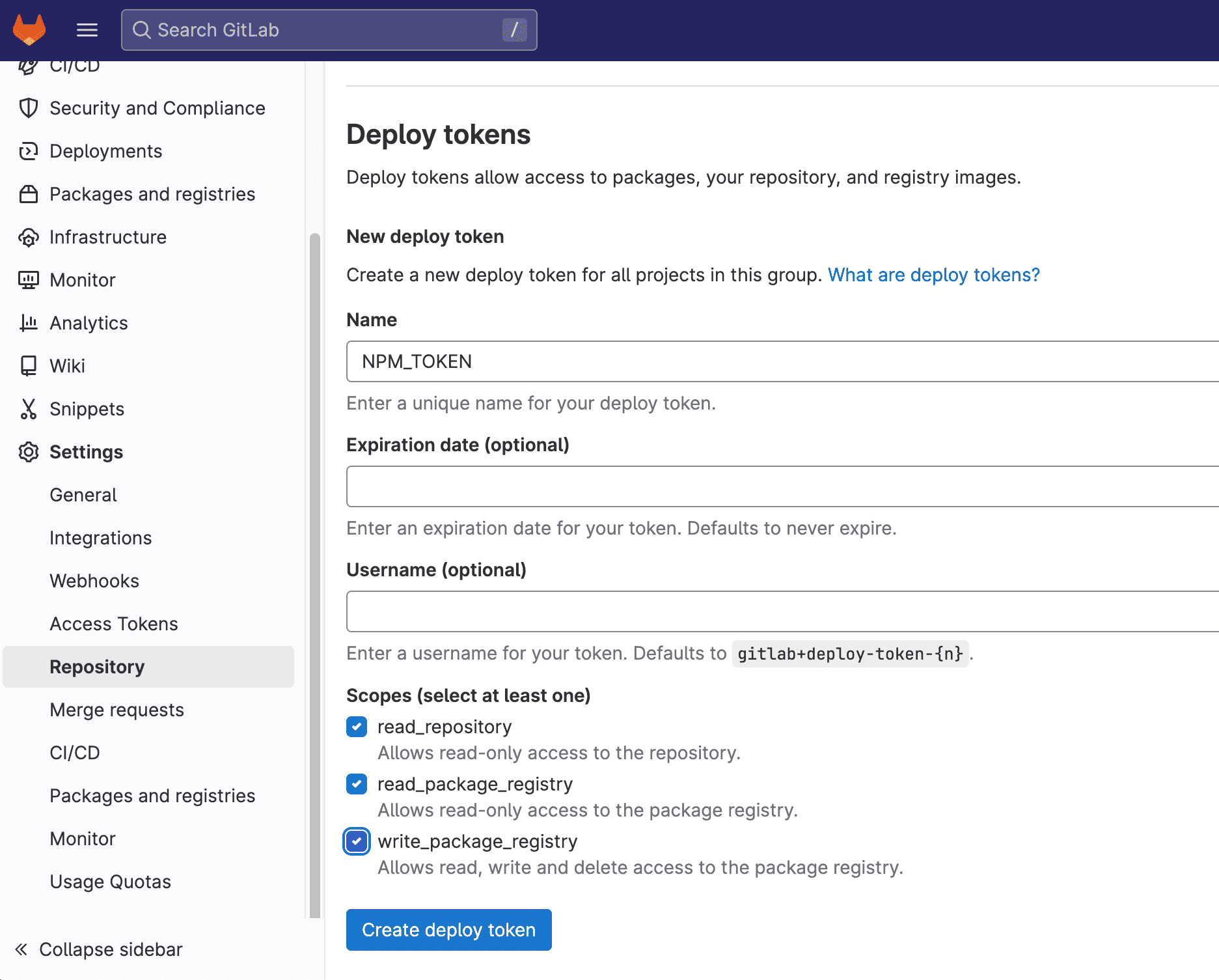 使用 Gitlab package registry 發布與下載私人 npm 套件全記錄 | Bosh 的技術探索筆記